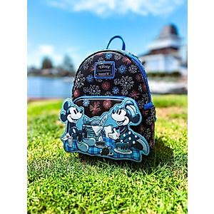 Loungefly Disney Mickey Mouse Fireworks Summertime Picnic Mini Backpack Exclusive