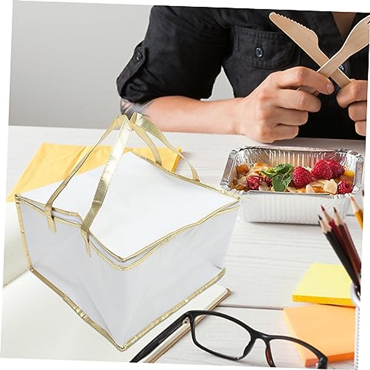 Baluue Cake Insulation Bag Pizza Delivery Bags Groceries Insulated Shopping Bags Insulated Basket Tote Bags Tote Backpack Tote Food Storage Bag Thermal Food Bag Food Pouch