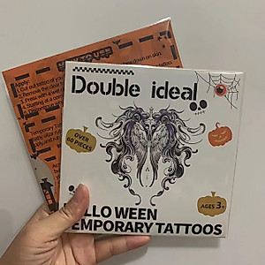 Halloween Temporary Face Tattoo Sticker 3D Zombie Scar Fake Bloody Wound for Cosplay Party Masquerade Prank Prop Decorations, Waterproof Sweatproof Makeup for Women Man kids