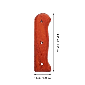 SHERCHPRY 1 Set of Chef Cutter Handle Wooden Knife Handle Replacement Kitchen Cutter Hand Grips with Nuts Rivets for Home Restaurant Kitchen Knives Accessories Brown Knife Handle Material