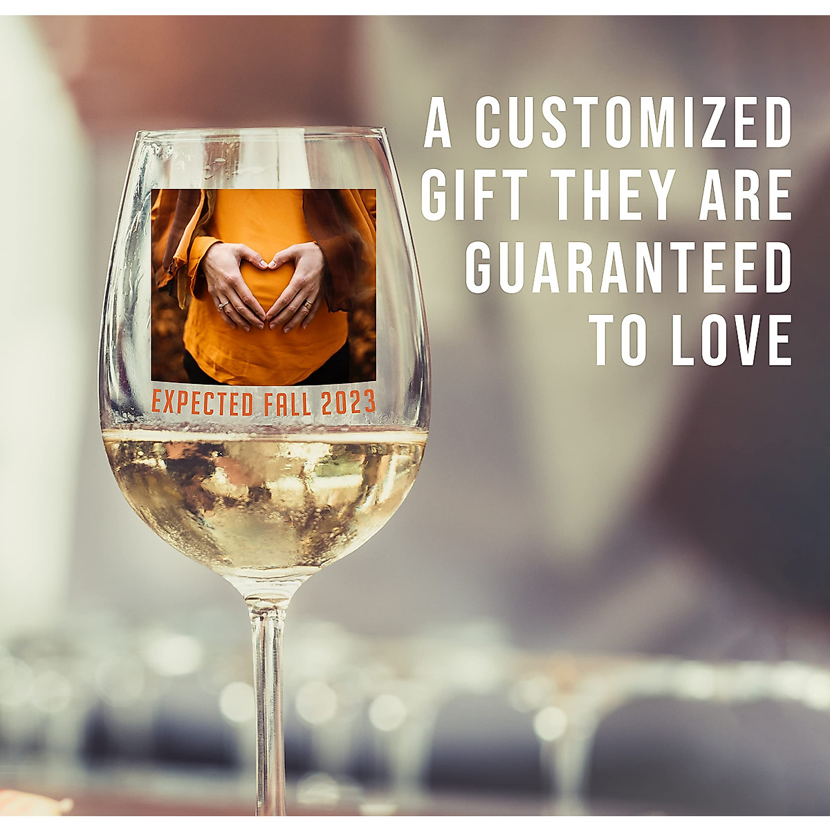 Personalized Printed 16oz Stemmed Photo Wine Glass – Mother's Day Wine Gifts for Women,Custom Birthday Gift for Women,Customized Picture Gifts for Wine Lover Unique for Mom Sister Best Friend