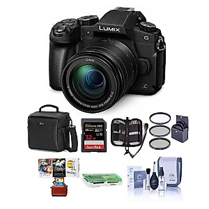 Panasonic Lumix DMC-G85 Mirrorless Camera with 12-60mm F/3.5-5.6 Lumix G Vario Power OIS Lens Black - Bundle with Cam Bag, 32GB SDHC U3 Card, Cleaning Kit, 58mm Filter Kit, MAC Software Pack, And More