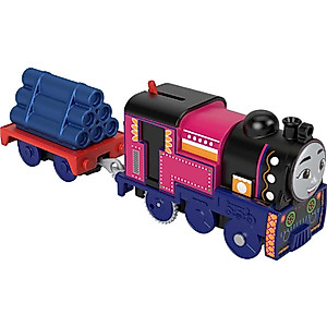 Fisher-Price Thomas and Friends Ashima Toy Train, Battery-Powered Motorized Engine with Cargo Car for Preschool Pretend Play