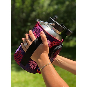 Koverz Half Gallon Jug Carrier, 64oz Bottle Carrier Compatible with Yeti & RTIC Half Gallon Jugs - Midnight Mums