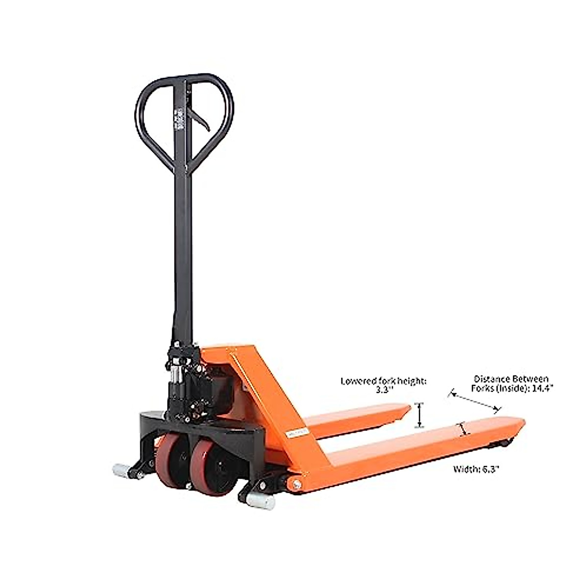 Tory Carrier Manual Scissor Pallet Jack Hand Truck Lift 2200lbs Capacity, 45" Lx27 W Fork, 3.3'' Lowered, 31.5'' Raised Height