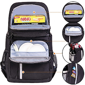 FORICH Backpack Cooler Leakproof Insulated Waterproof Backpack Cooler Bag, Lightweight Soft Beach Cooler Backpack for Men Women to Work Lunch Picnics Camping Hiking, 30 Cans