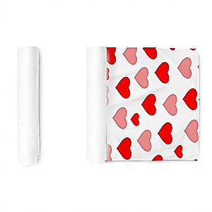 My Little Nest Hand Towels for Bathroom Red Hearts Gradient Absorbent Small Bath Towel Soft Kitchen Towels Fingertip Towel for Guest and Bar 30 x 15 inch