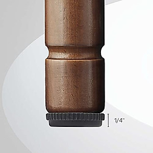 Project Patio 1/4-20 Adjustable Furniture Leg Leveling Feet Stainless Steel Threaded Screw Glide Replacement Outdoor Table Chair Parts - 16 Pack