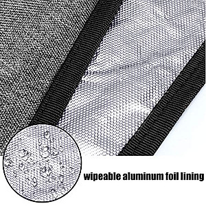 Luxja Slow Cooker Cover (Aluminum Foil Lining), Slow Cooker Dust Cover Fits for Most 6-8 Quart Oval Slow Cooker, Gray