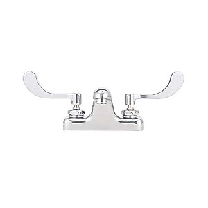 Zurn Z81104-XL AquaSpec 4" Centerset Faucet, 4" Integral Spout, 2.2 GPM Pressure-Compensating Aerator, 4" Wrist Blade Handles, Chrome