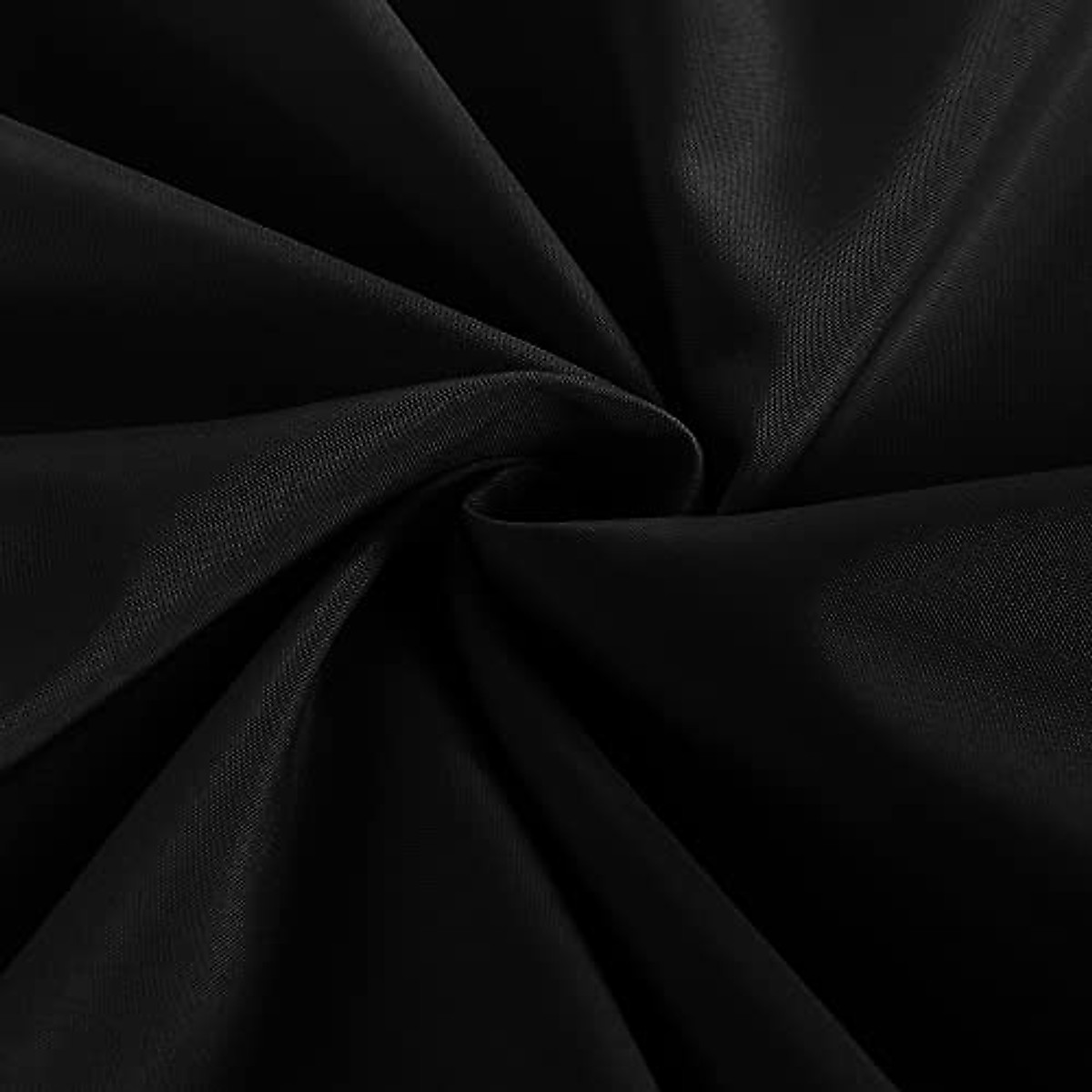 Obstal 2 Pack Black Tablecloth Fitted Table Clothes for 6 Foot Rectangle Tables - Water Resistant Washable Fabric Polyester Rectangle Table Cover for Outdoor/Indoor Uses（72L x 30W x 30H Inches, Black）