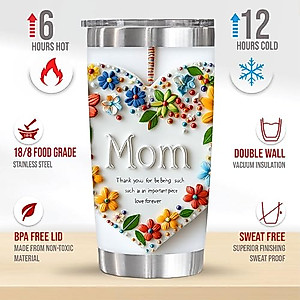 FOCIUZTA 20oz Vibrant Floral Tumbler with lid, Travel Coffee Cup, Ideal for Easter, Mother Day, and birthday gifts