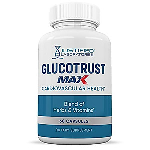 Justified Laboratories Glucotrust Max 1295MG Formula Supplement Pills 60 Capsules