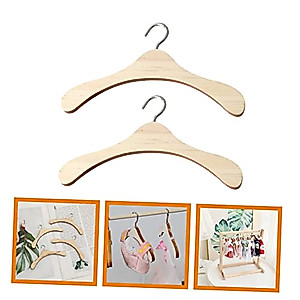 Ciieeo 15pcs Doll Hanger Wooden Clothes Hanger Wood Clothes Hangers Doll Clothes Rack Small Clothes Hangers Doll Clothes Hanger Mini Doll Hanger Tiny Doll Clothes Hangers Small Hangers