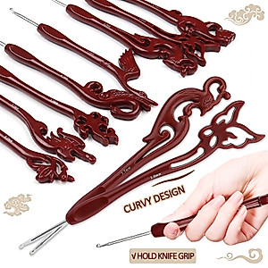 Coopay Crochet Kit Animals Crochet Hooks, 7.4'' Aluminum Crochet Needles for Crocheting, Crochet Hook Set Ergonomic Knitting Hooks for Crochet Yarn Craft, Crochet Set Premium Knitting Crochet Supplies