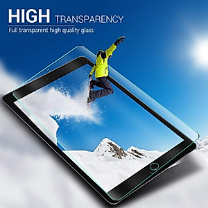 TiKeDa 3 Pack Screen Protector for iPad 9th Generation 10.2 Inch iPad 8/7th Gen, Tempered Glass for iPad 9 8 7 (2021/2020/2019) -Model A2602/A2603/ A2270/A2428/ A2197/A2198/A2201