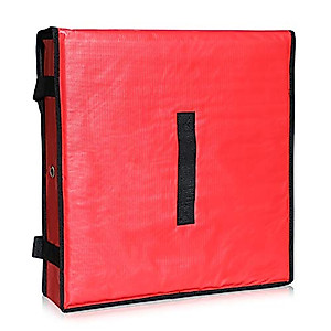 New Star Foodservice 50097 Insulated Pizza Delivery Bag, 20" by 20" by 5", Red