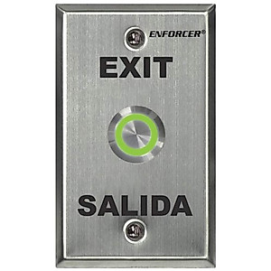 Seco-Larm Enforcer Push-to-Exit Plate, Vandal Resistant, Illuminated (SD-7275SGEX1Q)