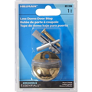 Hardware Essentials 851336 Low Dome Floor Door Stops Brass 1/4"-3/4" Clearance
