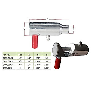 Mytee Products (2 Pack) 5/8" Cam Lock Wrecker, Tow Truck Spring Loaded Twist Lock Plunger Pin