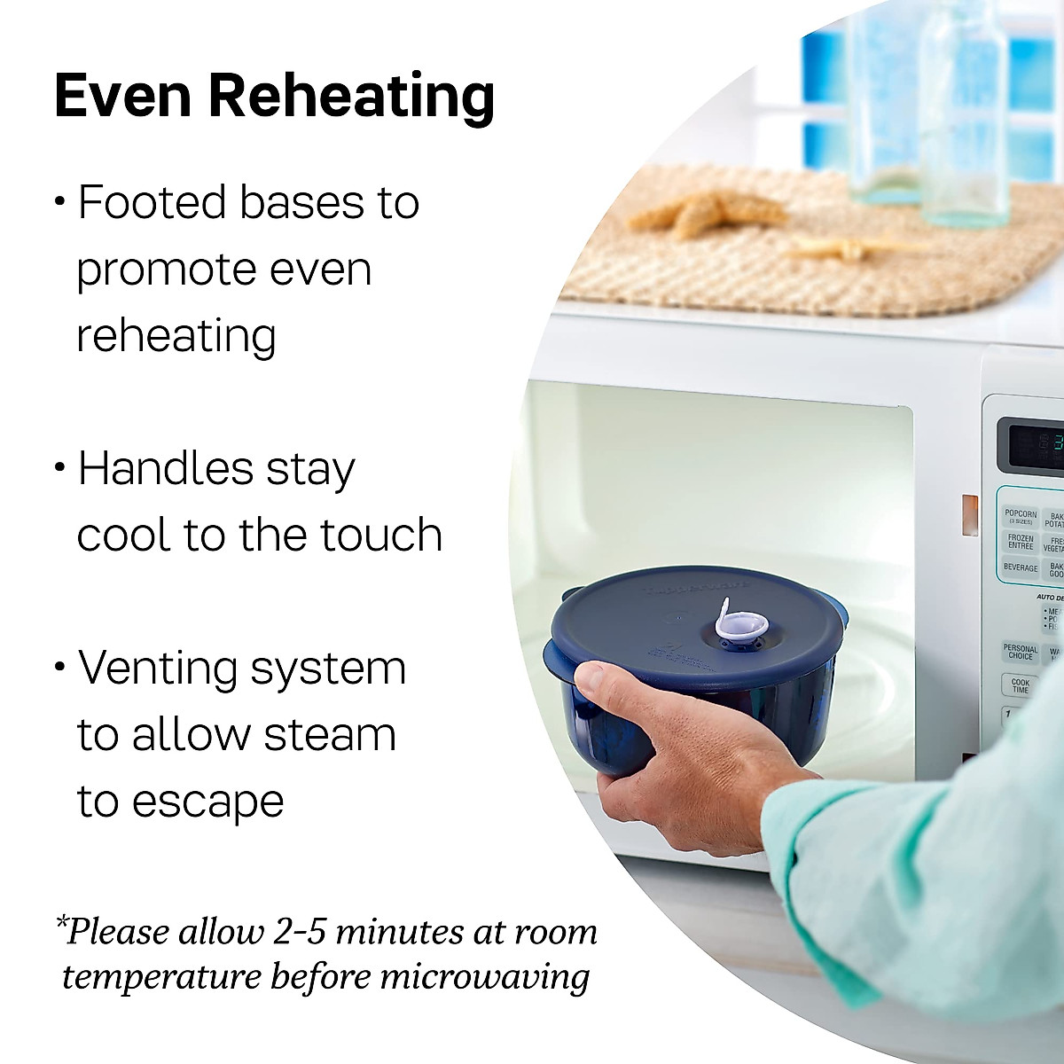 Tupperware Brand Vent ‘N Serve 7 Container Set - Prep, Freeze & Reheat Meals + Lids - Dishwasher, Microwave & Freezer Safe - BPA Free