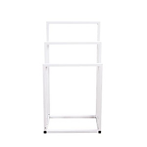 Metal Freestanding Towel Rack 3 Tiers Hand Towel Holder Organizer for Bathroom Accessories, White