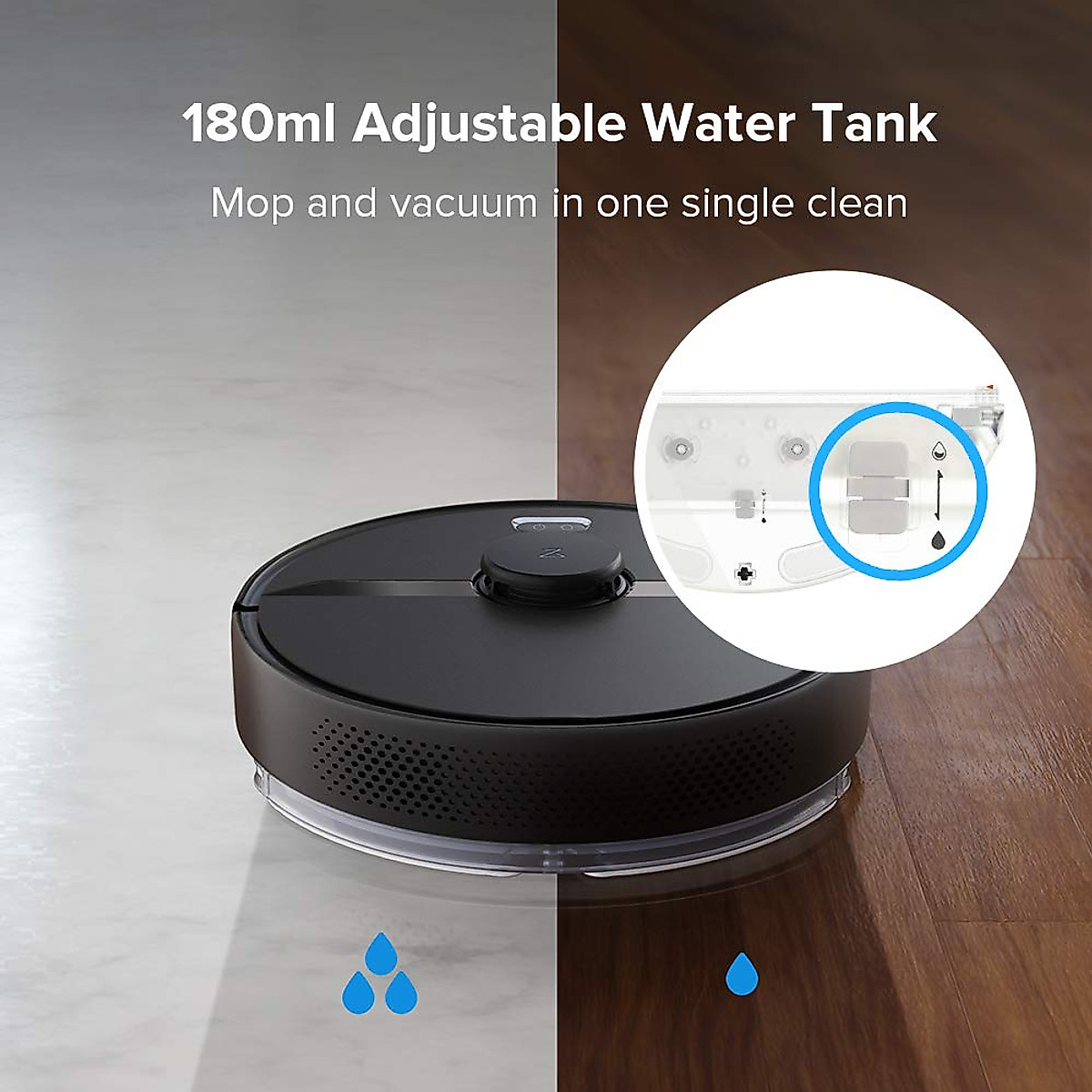 Roborock Renewed S6 Pure Robot Vacuum and Mop, Multi-Floor Mapping, Lidar Navigation, No-go Zones, Selective Room Cleaning, Super Strong Suction, Wi-Fi Connected, Alexa Voice Control (Renewed)