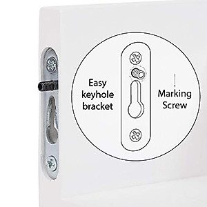 Wallniture Utah Wall Mount Nursery Décor Kids Bookshelf Floating Wall Shelves Book Photo Display Varying Sizes Set of 3 White