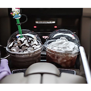 10pcs Drinking Straw Covers Cap, (Cute Cartoon Cat) Reusable Drinking Straw Tips Lids, Straw Toppers for Tumblers, Portable Cute Straw Tips Covers, Dust Proof Plugs Cap Protector 2D Style 7