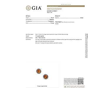 Amber Earrings - GIA Certified 925 Round Baltic Honey Amber Stud Earrings - Sterling Silver Jewelry Collection