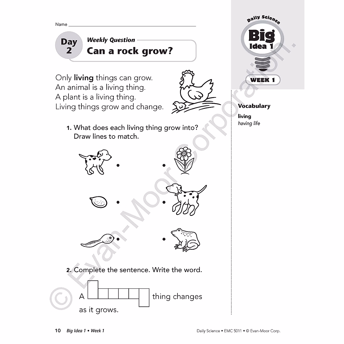 Evan-Moor Daily Science, Grade 1 Homeschooling & Classroom Resource Workbook, Printable Worksheets, Teaching Edition, Earth, Life, and Physical Science, Vocabulary, Test Prep, Hands-On Projects