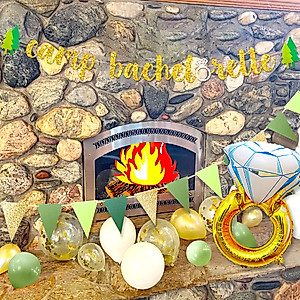 23 PCS Camp Bachelorette Decorations Balloons Banner Camping Bachelorette Banner for Mountain Camp Bachelorette Bridal Shower Wedding Engagement