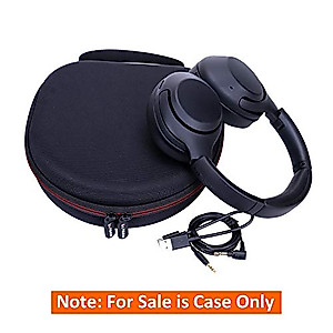LTGEM Case Compatible with Sony WH-CH720N / WH-CH520 / WHCH710N / WH-CH510 Noise Canceling Wireless Headphones Bluetooth Over The Ear Headset, Black+Gray