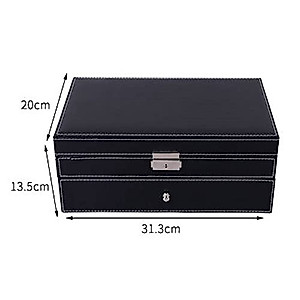 TOEWOE Portable Jewelry Box, 2-Layer Jewelry Organizer with Drawers, Jewelry Storage, Jewelry Box Organizer for Girls Women