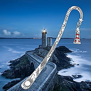 MYOSPARK Lighthouse Bookmark Lighthouse Lover Gift Nautical Gifts Bookmark Literary Reader Gift (Lighthouse Bookmark)