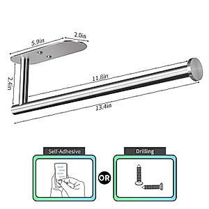 VAEHOLD Adhesive Paper Towel Holder and Toilet Paper Holder