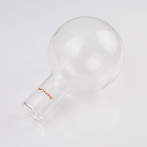 StonyLab Glass 1000ml Long Neck Flat Bottom Flask, Borosilicate Glass Heavy Wall Flat Bottom Boiling Flask with Long Neck, 1000ml (1 Liter)