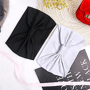 Headbands for Women 7'' Extra Wide Head Bands Non Slip Boho Women’s Hair Band Fashion Knotted Workout Yoga Turban Head Wraps African Hair Accessories