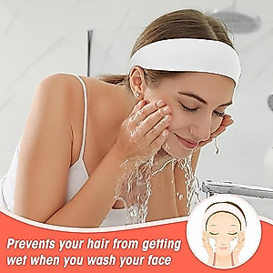 Hotop 20 Pcs Sport Headbands for Girls Women Yoga Headbands Bulk Elastic Headband Non Slip Stretchy Soft Fabric Hair Bands for DIY Team Running Basketball Soccer Pilates(White)