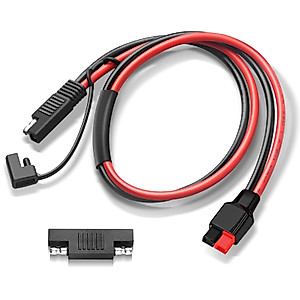 PAEKQ Solar Connector to SAE Extension Cable 10 AWG for Anderson Connector Port Goal Zero Yeti, Suaoki, Renogy, Jackery Portable Solar Generator Power Station-2Ft