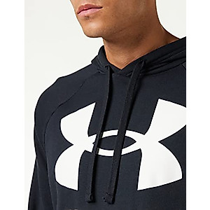 Under Armour Mens Rival Fleece Big Logo Hoodie , Black (001)/Onyx White , X-Large