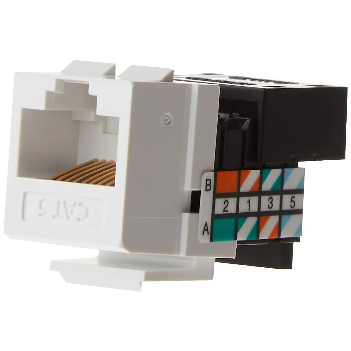 Leviton 41108-RW5 Category 5 QuickPort Connector, CAT 5, White