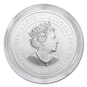 2023 P 2 oz Silver Australian Lunar Series III Year of the Rabbit Coin (in Capsule) Brilliant Uncirculated $2 Seller BU