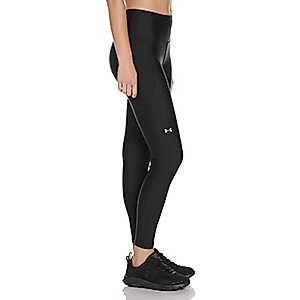 Under Armour Women's Standard HeatGear High No-Slip Waistband Pocketed Leggings, Black (001)/White, X-Large