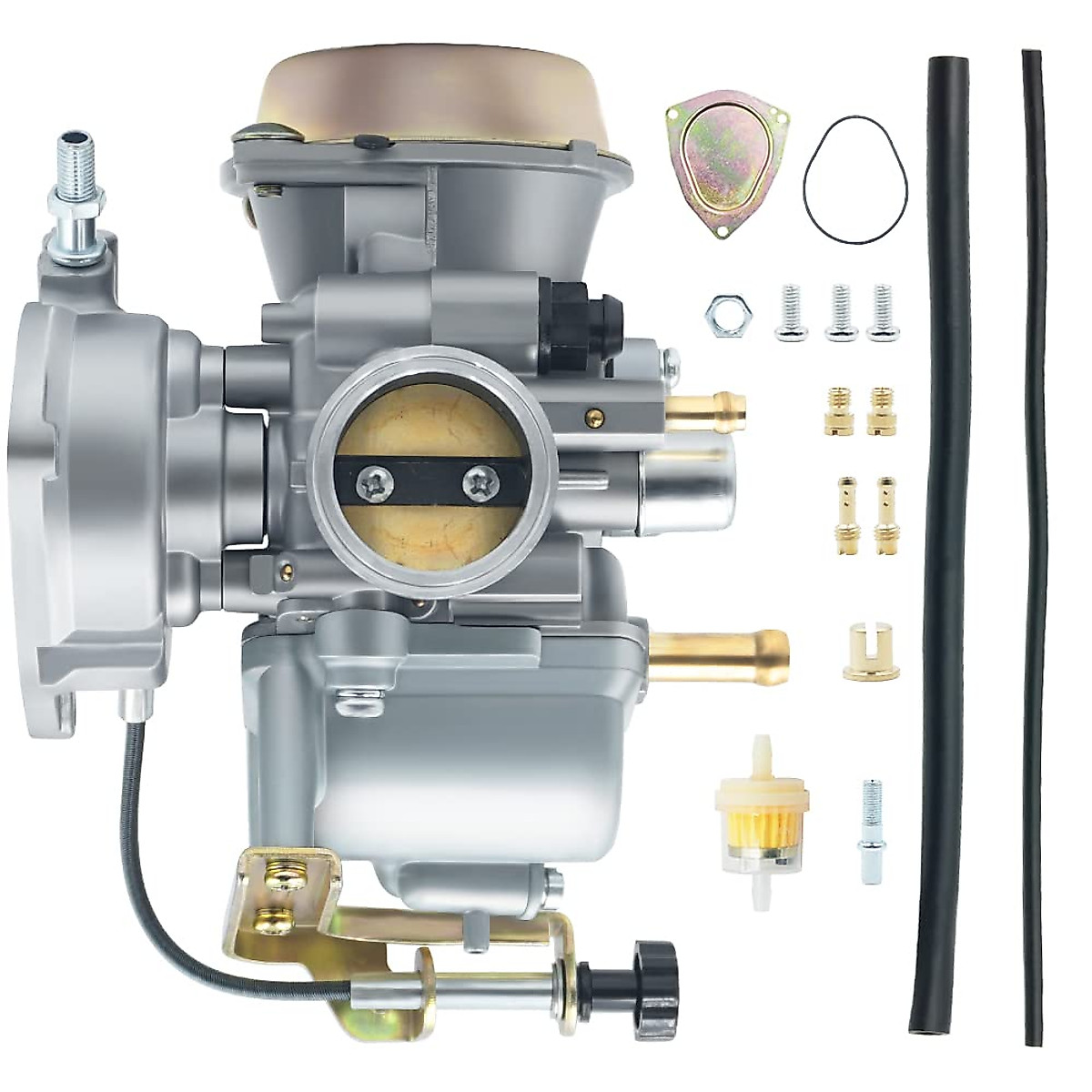 Triumilynn Carburetor for Su-zu-ki LTF 250 Ozark 2002-2009, for Su-zu-ki LTZ 250 Quadsport 250 Carb 2004-2009, for Su-zu-ki LT-F250F Ozark 2002-2003, Replace# 13200-05G01
