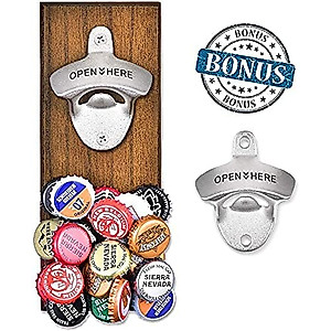 Gifts for Men Dad, Christmas Stocking Stuffers, Whiskey Stones,Wall Mounted Magnetic Bottle Opener,Unique Anniversary Birthday Gift Idea for Him Husband Boyfriend