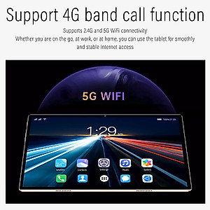 2 in 1 Tablet 10.1 Inch, 8GB RAM 256GB ROM, Dual 8+20MP Camera, 2.4G 5G Dual Band WiFi Tablet MT6755 8 Core, Bluetooth, 128GB Expand Support (US Plug 110‑240V)