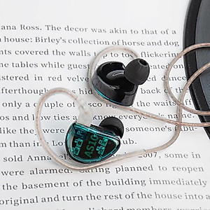 KZ AS10 Monitors Headphone Earbuds 5 Balanced Armature Driver, Noise Cancelling Headphones Wired IEMS Ear Phones with 2 Pin Detachable Cable for Musician Singer Church (Without Mic, AS10 Green)