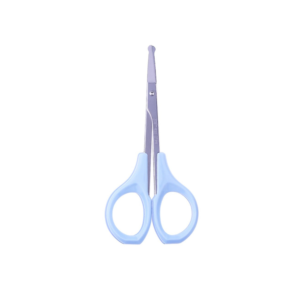 SHINING CROWN 4 Inches Premium Nose Hair Safety Scissors, Safety Blades with Rounded Tip for Trimming Kid's Nails, Facial Hair, Ear Hair, Eyebrow