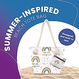 Rave Envy Rainbow Tote Bag, Beach Tote Bag - You are Magical